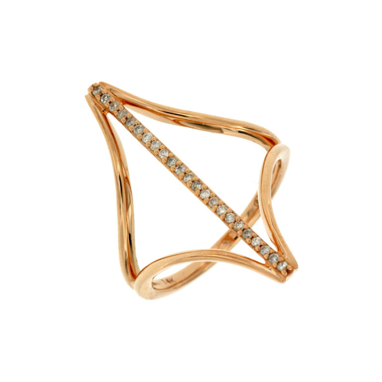 ROSE GOLD DIAMOND FREE FORM RING - Nelson's Jewelers