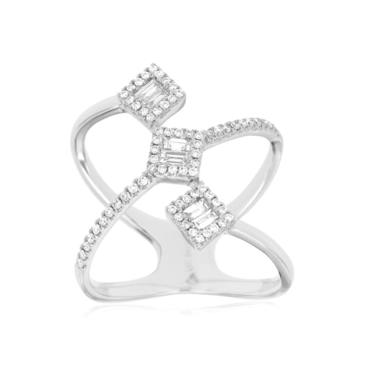 WHITE GOLD DIAMOND FREE FORM RING - Nelson's Jewelers