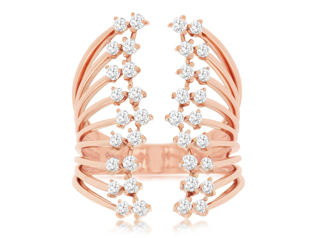 ROSE GOLD DIAMOND FREE FORM RING - Nelson's Jewelers