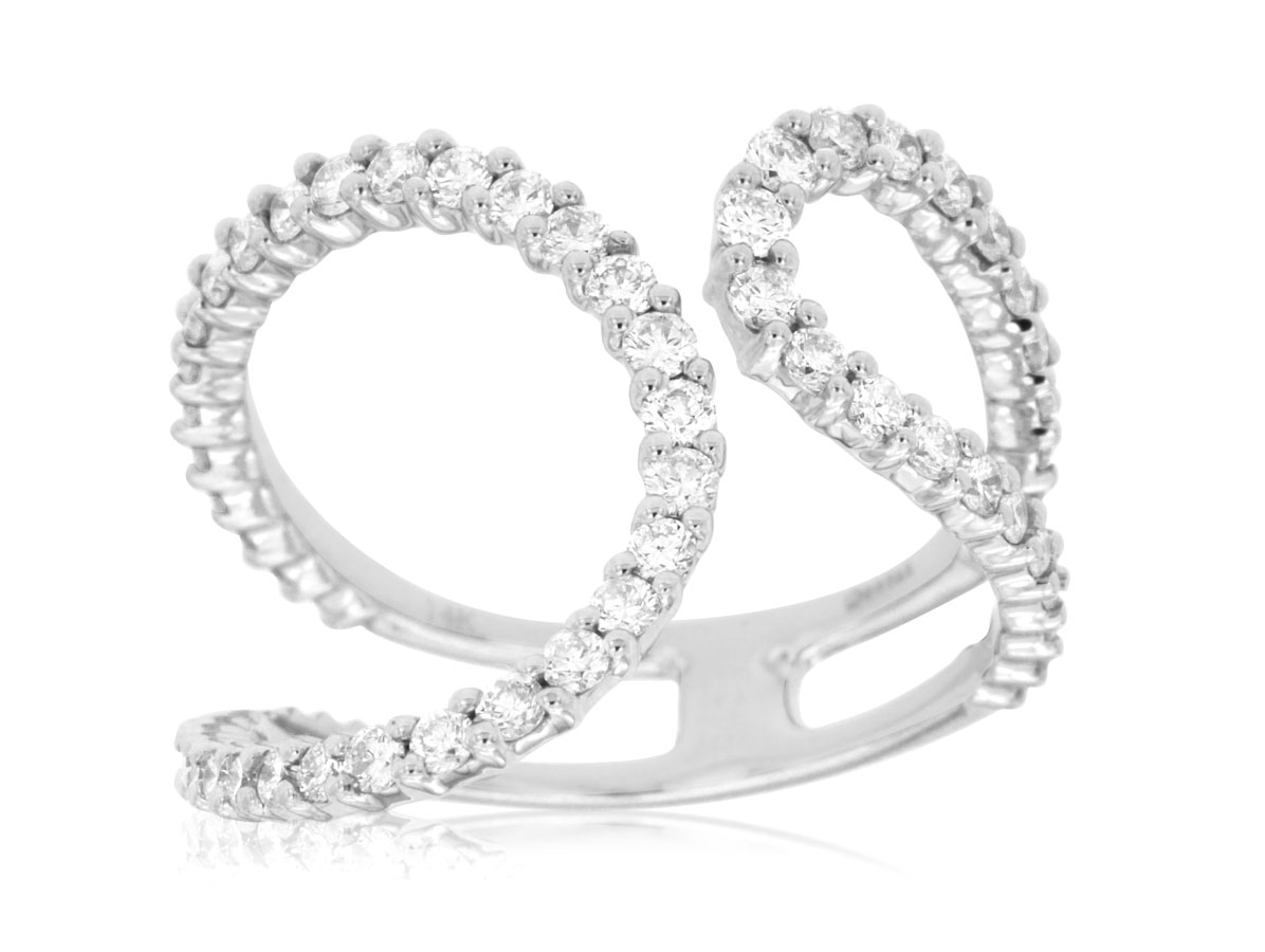 WHITE GOLD DIAMOND FREE FORM RING - Nelson's Jewelers
