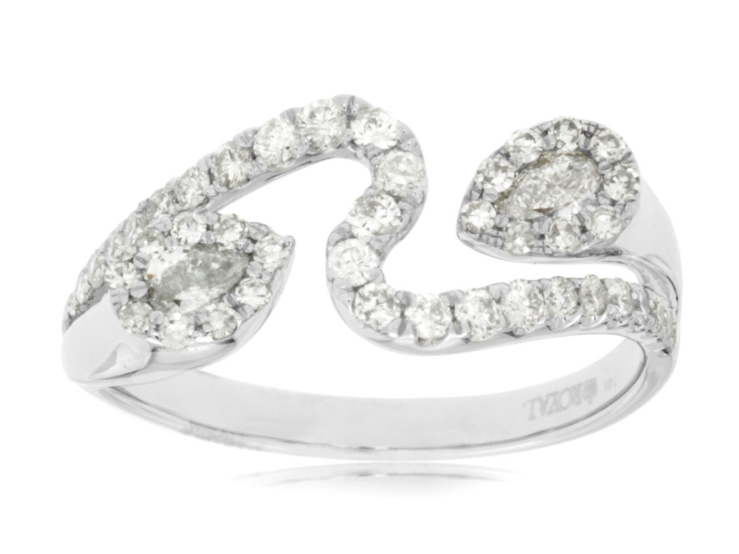 WHITE GOLD DIAMOND FREE FORM RING - Nelson's Jewelers