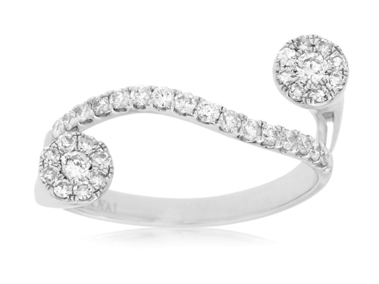 WHITE GOLD DIAMOND FREE FORM RING - Nelson's Jewelers