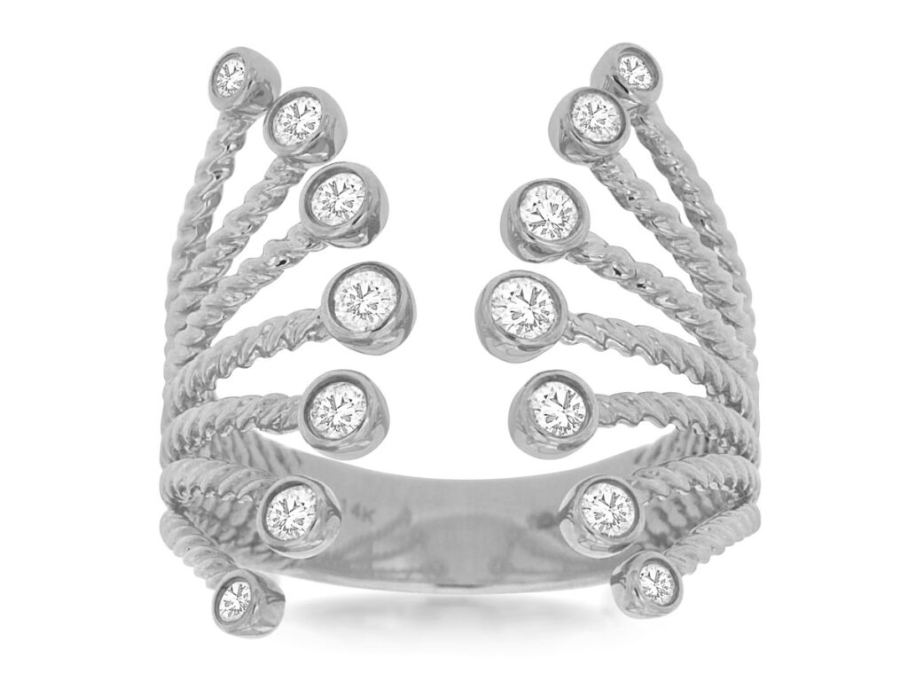 WHITE GOLD DIAMOND FREE FORM RING - Nelson's Jewelers