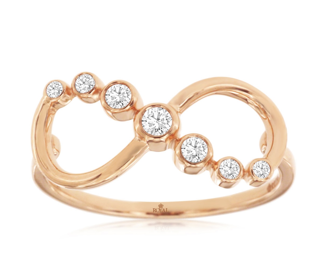 ROSE GOLD DIAMOND INFINITY RING - Nelson's Jewelers