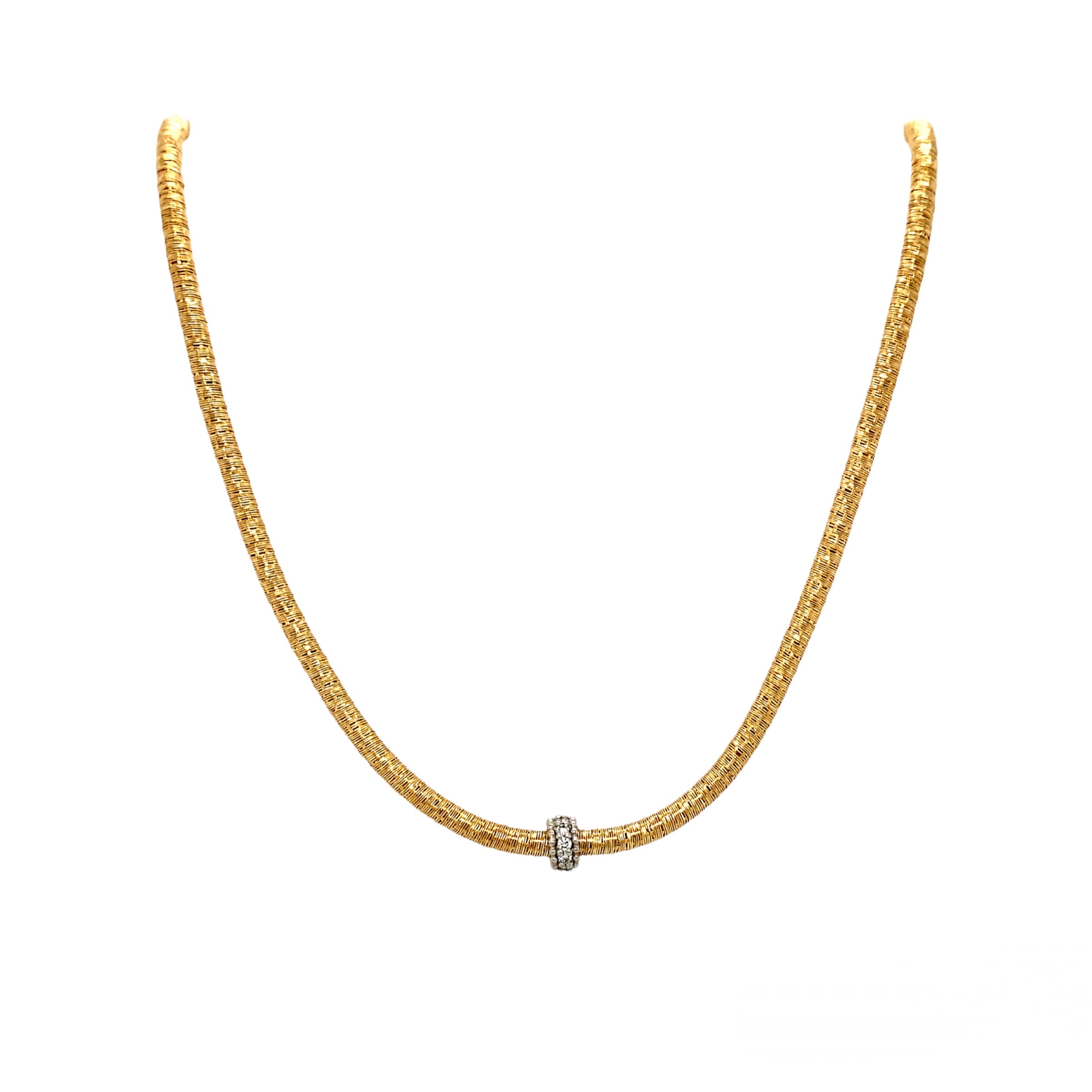 YELLOW GOLD DIAMOND BALL NECKLACE - Nelson's Jewelers